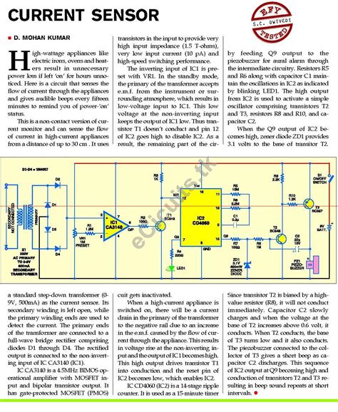 Current Sensor Electronics Circuits For You