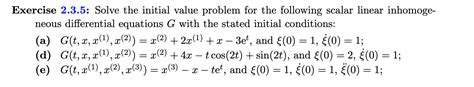 solved exercise 2 3 5 solve the initial value problem for
