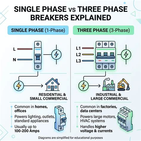 Single Phase Vs Three Phase Breakers Explained Low Voltage Breaker
