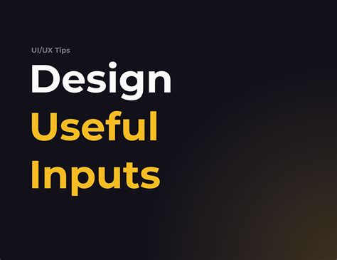 How To Design Useful Inputs UI UX Tips On Behance