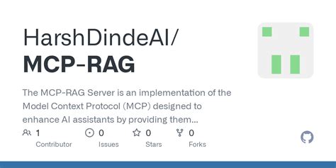 Github Harshdindeaimcp Rag The Mcp Rag Server Is An Implementation