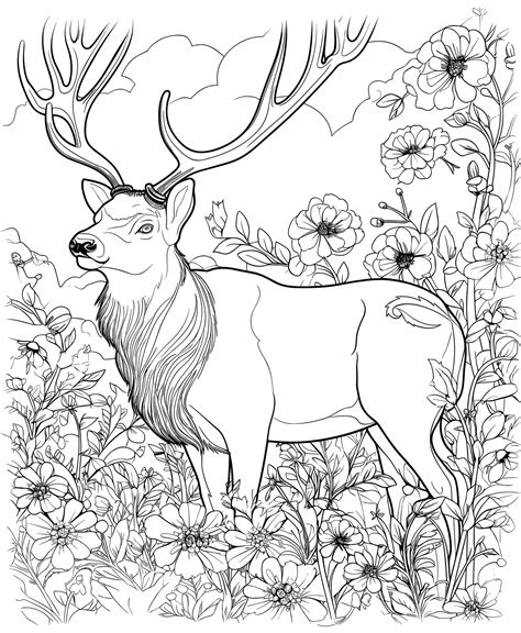 Elk Coloring Images Free Printable Elk Coloring Pages Coloring Home