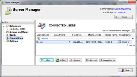 server set up and client permissions in excel and add in a tools