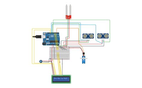 Circuit Design Smart Dustbin 2 Tinkercad