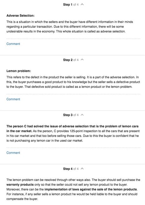 [solved] Explain The Lemons Problem As It Applies To The Used Car