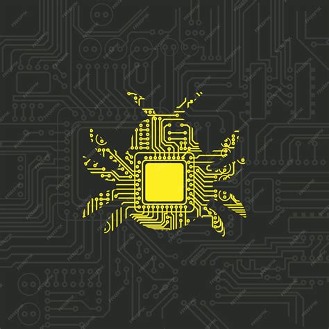 Premium Vector Digital Bug Security Pattern