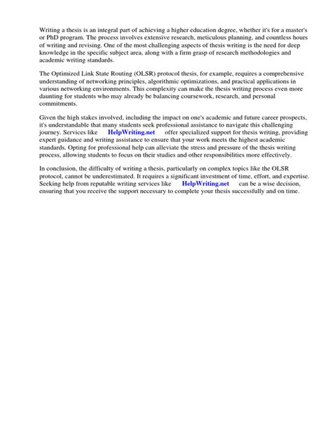 Olsr Thesis Pdf Wireless Ad Hoc Network Routing