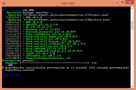 Installing Qmljl General Usage Julia Programming Language