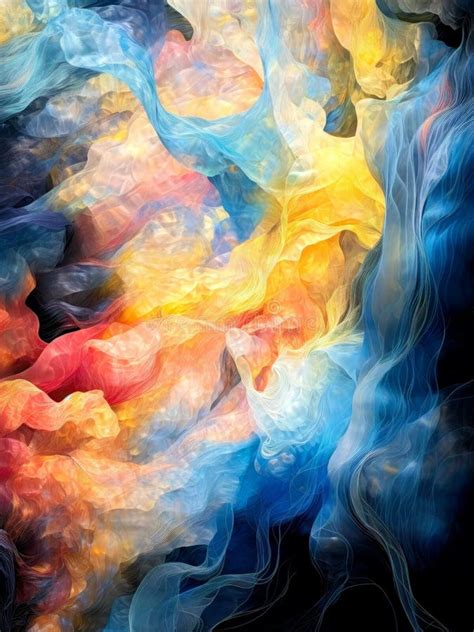 Ai用云的风格化描绘生成抽象画的插图 库存例证 插画 包括有 绘画的技巧 透视图 光亮 抽象 形状 302901113