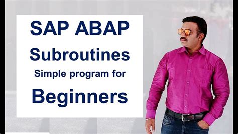 Sap Subroutines Simple Program For Beginners Youtube