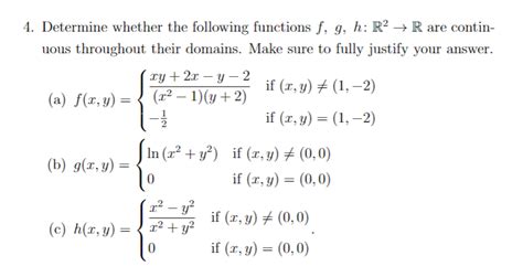 Solved Determine Whether The Following Functions Chegg