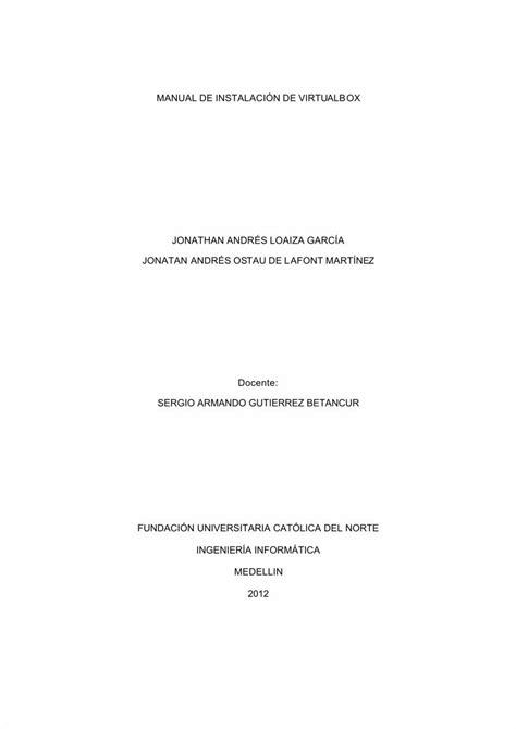 Pdf Manual De Instalacion De Virtual Box Dokumentips