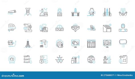 Data Analytics Linear Icons Set Mining Modeling Visualization Collection Interpretation