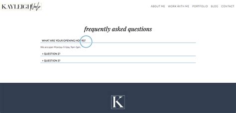 How To Install An Custom Faq Dropdown Accordion In Squarespace 70 And 71 — Kayleigh Noele