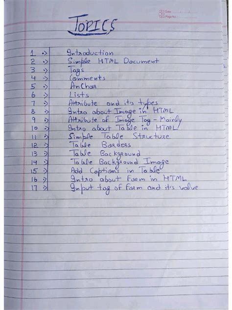 html notes pdf