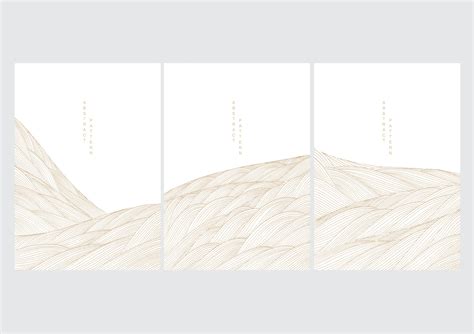 Japanese Background With Gold Line Wave Pattern Vector Abstract Template With Geometric Pattern