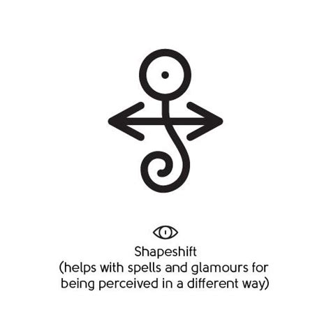 Shapeshift Glamour Sigil Magic Symbols Witch Symbols Witch Spell Book