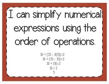 Simplifying Expressions Interactive Notebook Quick Check TEKS E F