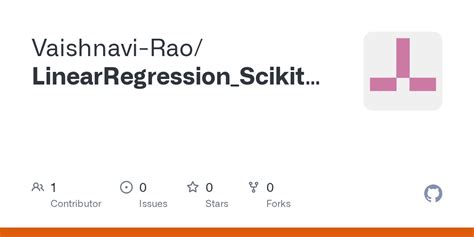 github vaishnavi rao linearregression scikitlearn