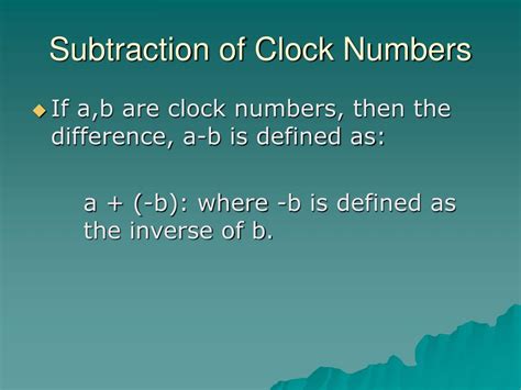 Ppt 4 4 Clock Arithmetic And Modular Systems Powerpoint Presentation Id 6248141
