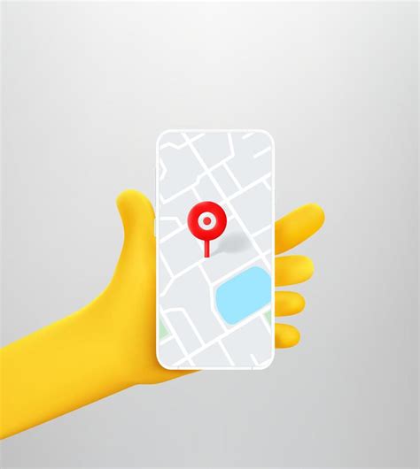 Hand Holding Smartphone With Navigation App On The Screen Vector Art At Vecteezy