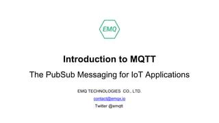 Introduction To MQTT PPTX Computer Networking Computing