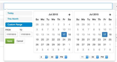 Meteor Js Nice Package To Create Screen Components Range Of Dates