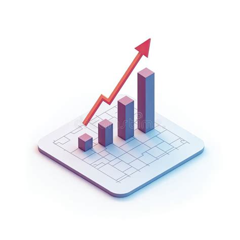An Isometric Depicting Of A Bar Chart With Grid Lines Stock Illustration Illustration Of