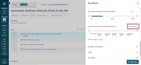 Sharing Test Execution Results Via Email Smtp Settings