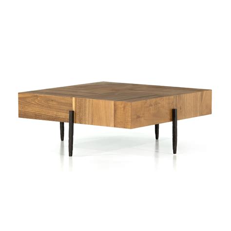 Four Hands Indra Square Coffee Table Natural Gracious Style