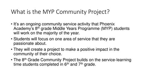 Ppt Myp Community Project Powerpoint Presentation Free Download Id 9287258