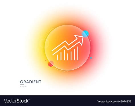 Chart Line Icon Report Graph Sign Gradient Blur Vector Image