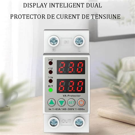 Еднофазно реле Vaxiuja 1 40a двоен цифров Led екран защита от пренапрежение и претоварване