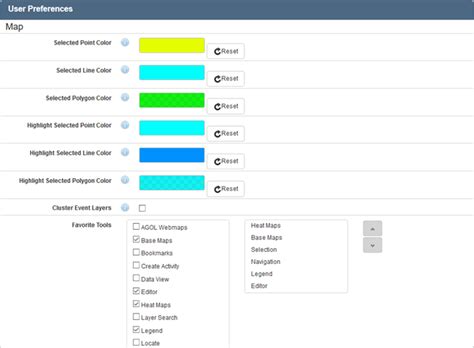 Configure User Based Map Settings