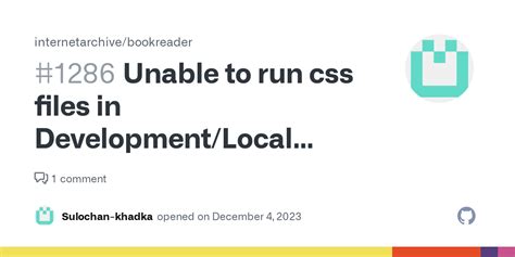 unable to run css files in development local server · issue 1286
