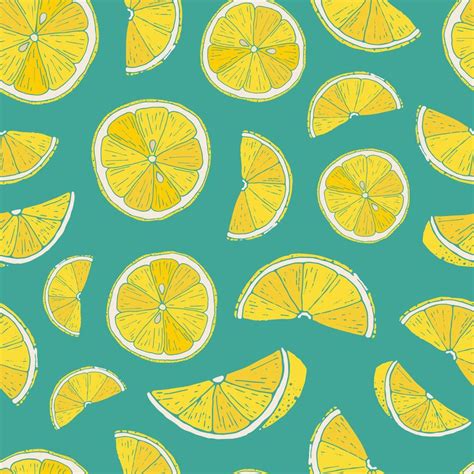 Lemon Pattern Wallpaper