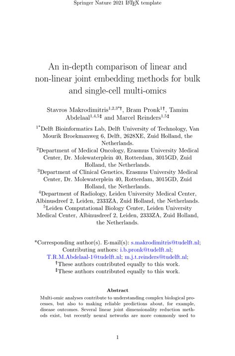 Pdf An In Depth Comparison Of Linear And Non Linear Joint Embedding