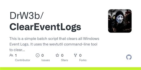 Github Drw3bcleareventlogs This Is A Simple Batch Script That