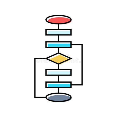 genetic algorithm color icon vector illustration stock illustration