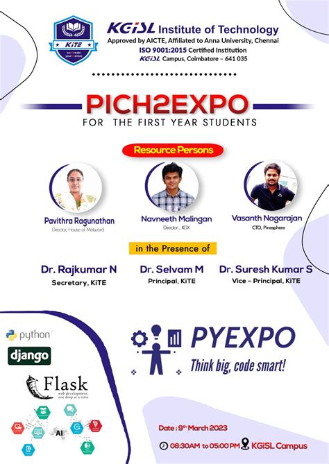 Kgisl Institute Of Technology On Linkedin Kitetechcollege Workshop Pyexpo Coimbatore