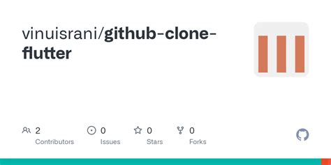 Github Vinuisranigithub Clone Flutter