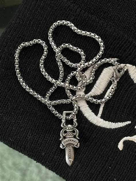 Vintage Dagger Thick Chain Necklace Grailed