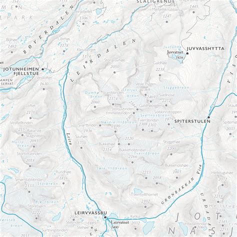 Skikart Jotunheimen Dapa Maps