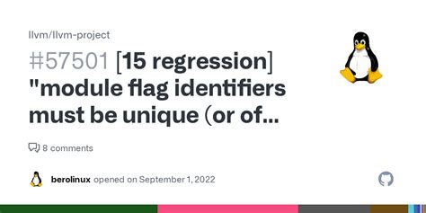 Regression Module Flag Identifiers Must Be Unique Or Of Require Type Issue