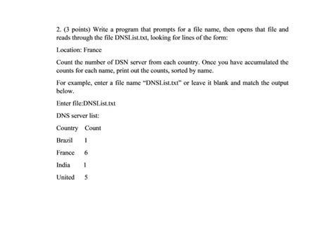 2 3 Points Write A Program That Prompts For A File