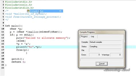 069 69 Malloc And Free Functions In C Programming Language Video Tutorial Youtube