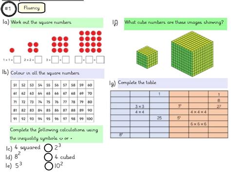 Year 6 Square And Cube Numbers Teaching Resources