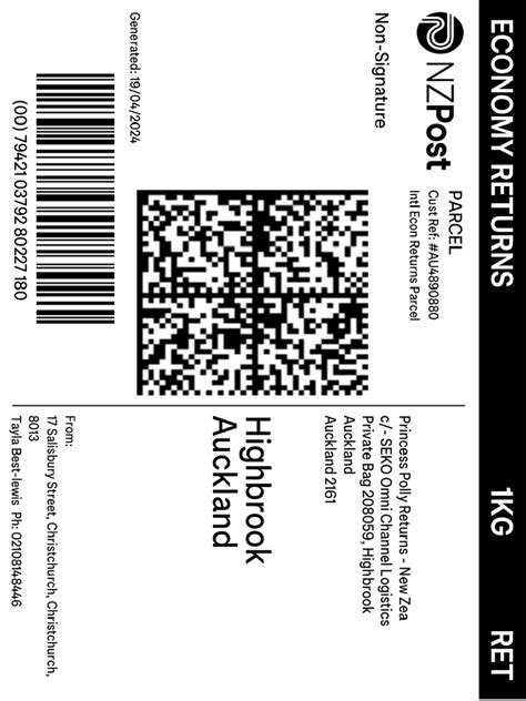 Return Label Pdf