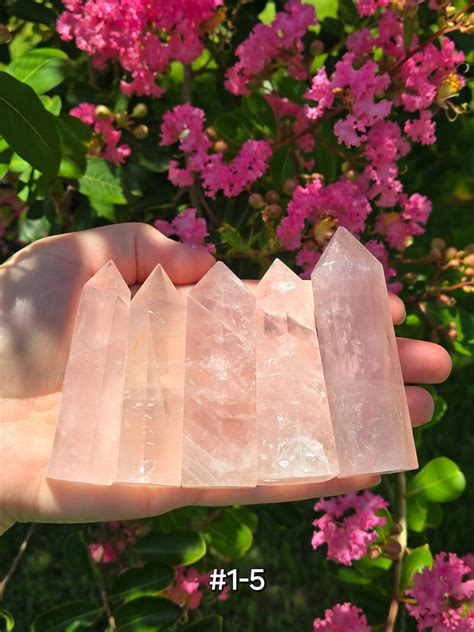 Rose Quartz Tower Gemmy Pink Rose Quartz Tower Rose Quartz Crystal