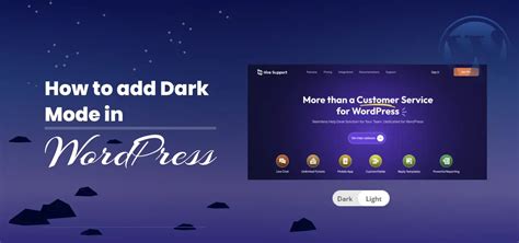 How To Add Dark Mode In Wordpress Website